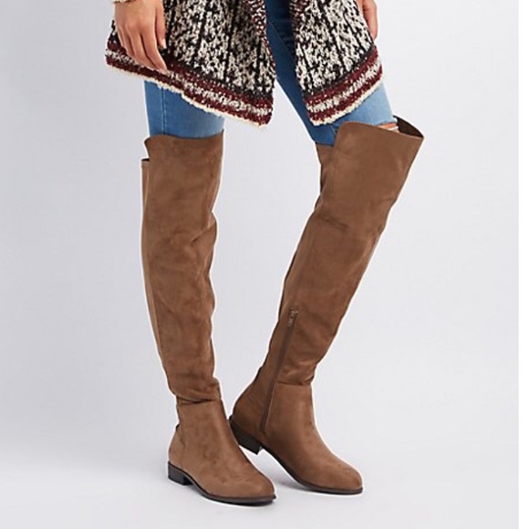Shoes | Last Onebq Faux Suede Combo Overtheknee Boots | Poshmark